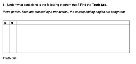 Solved Under What Conditions Is The Following Theorem True