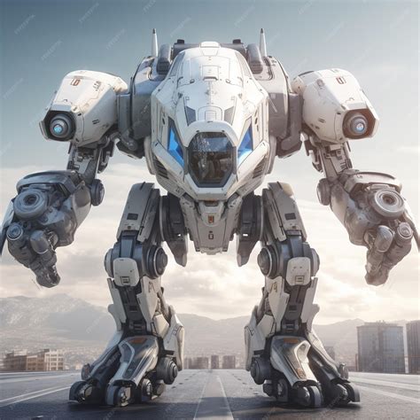 Premium Photo Futuristic Battle Mech Concept Game Art And Character
