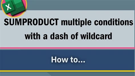 Using Sumproduct With Multiple Conditions In Excel Computer Tutoring
