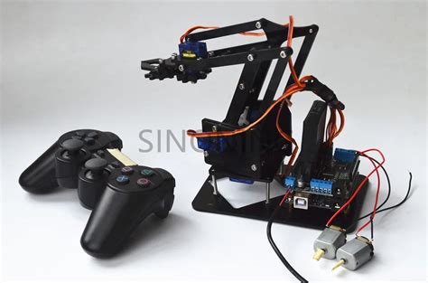 2 4g remote control robot arm acrylic 4dof arduino ps2 snar10 sinoning electronics diy