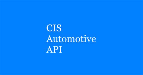 Github Cisapicis Api Python Bindings For The Cis Automotive Api
