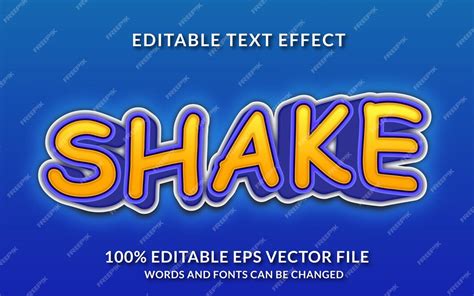 Premium Vector Shake Text Effect