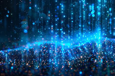 Streaming Binary Code Data Flow Digital Information Big Data Transfer Visual Abstract