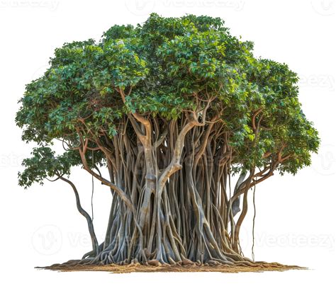 A Large Tree With Many Branches And Leaves Stock 45911382 Png