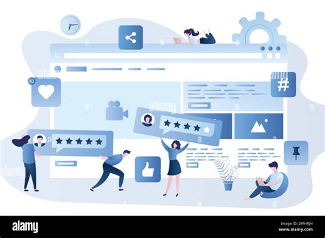 Web Page Template With Rating System Male And Female Characters With Rank Planks In Trendy