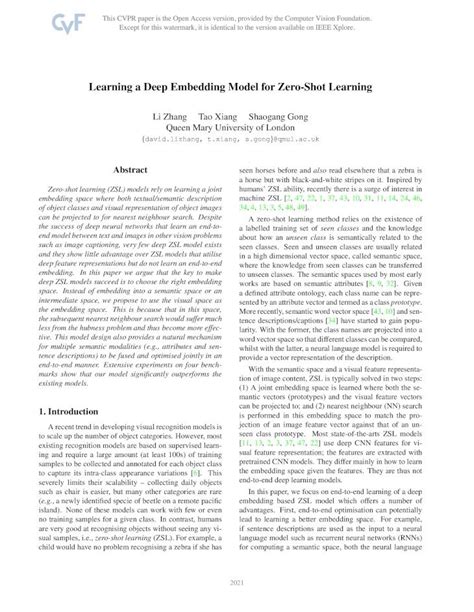 pdf learning a deep embedding model for zero shot learningopenaccess
