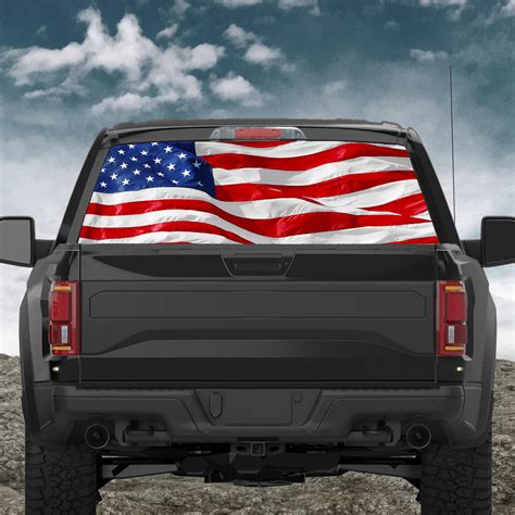 Custom Truck Rear Window 5050 Perforated Vinyl Decal V2 Roe Graphics And Apparel