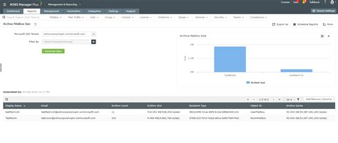 How To View Microsoft 365 Archive Mailbox Size M365 Manager Plus