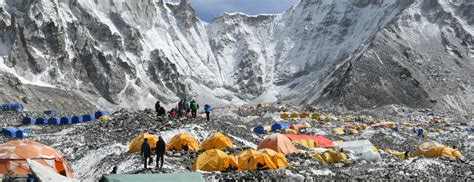 In This Photograph Taken On April 25 2018 Trekkers And Porters Gather