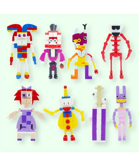 어메이징 디지털 서커스 2세대 블록 8종 세트 잭스 케인 폼니 래거사 블럭 에이블리