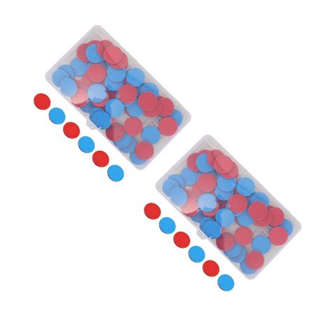 100 Pcs Plastic Ten Frame Math Chips Game Markers Tokens Round Math