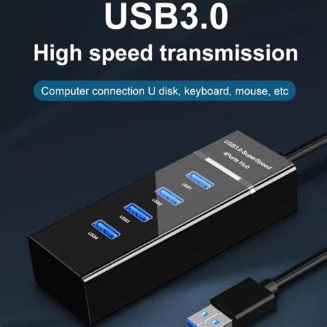 Usb 3 0 Hub 4 Ports Extension High Speed Usb 3 0 Port Hub Fast Data Transfer Usb Hub