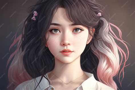 Premium Ai Image A Portrait Of A Asian Anime Girl