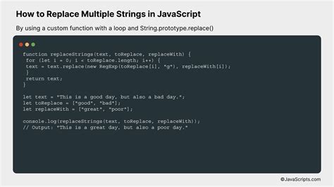 How To Replace Multiple Strings In Javascript