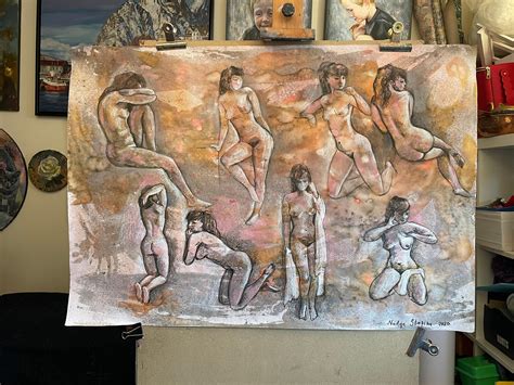 Nadezda Stupina Nude Sketches 3” Original Figurative Graphicnudes