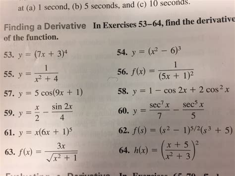 Solved At A 1 Second B 5 Seconds And C 10 Seconds