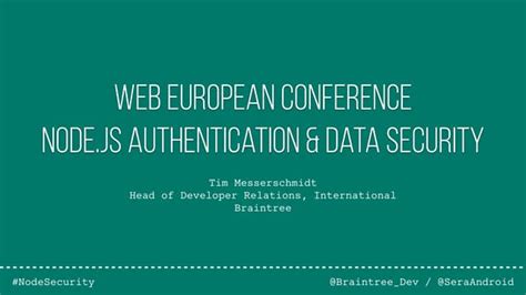 node js authentication and data security ppt