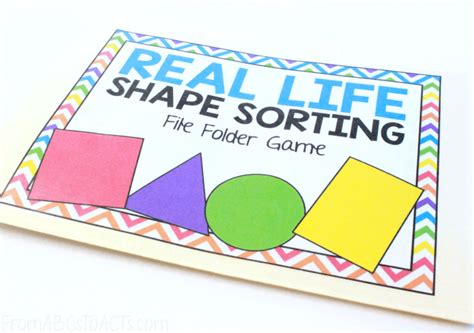 D Shape Sorting File Folder Game From ABCs To ACTs