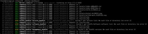 some parts of ui missing while running dietpi dashboard on rockylinux8
