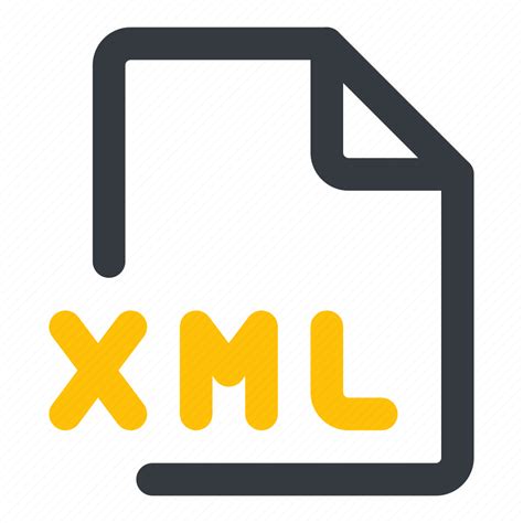 Xml File Format Document Extension Icon Download On Iconfinder