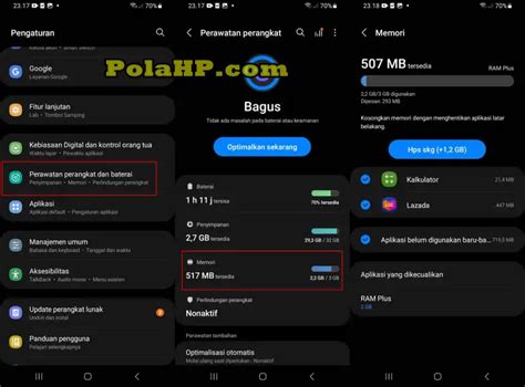 Cara Cek Ram Hp Samsung Melihat Pemakaian Memori Polahp