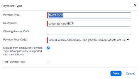 Payment Type Clarity Sap Concur Community