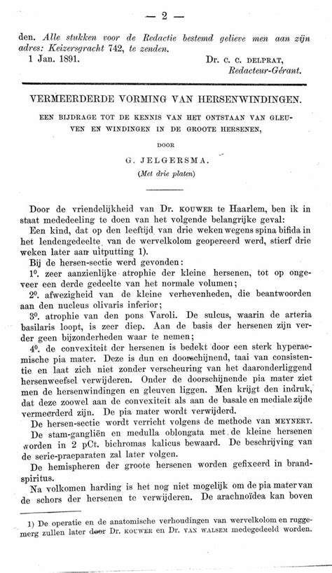 Vermeerderde Vorming Van Hersenwindingen Een Bijdrage Tot De Kennis Van Het Ontstaan Van