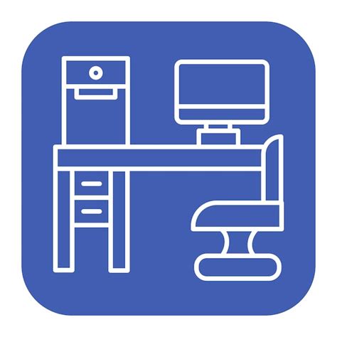 Premium Vector Computer Workstation Icon