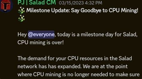 Abaixo Assinado · Re Add Xmrigcpu Mining Salad Estados Unidos