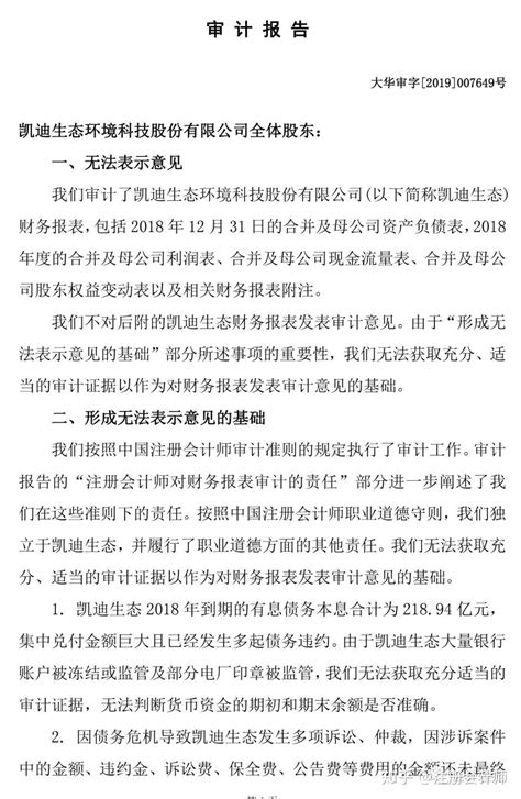 审计费2000万会计师事务所出具无法表示意见的审计报告 知乎
