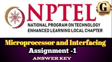 Nptel Microprocessor And Interfacing Assignment 1 Answer Key