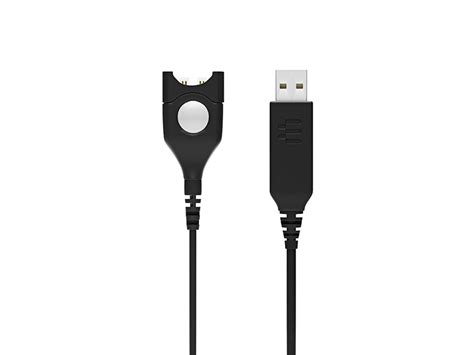 Epos Usb Ed Quick Disconnect To Usb Adapter Cable Clear Choice Headsets Technology Llc