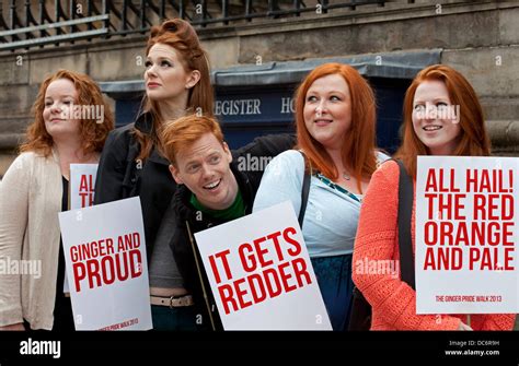 Edinburghuk 10th August 2013 A Red Haired Comedian Leads A March