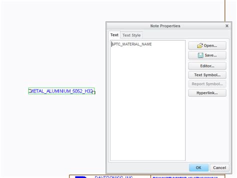 Solved Material Parameter In The Drawing Format Ptc Community