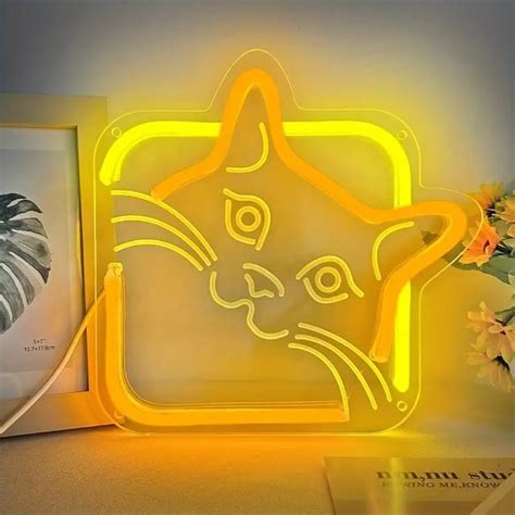 Usb Powered Cat Neon Sign 3d Night Light Led Wall Decoration Neon Light For Bedroom Living