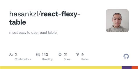 Github Hasankzlreact Flexy Table Most Easy To Use React Table