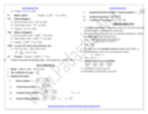 Solution 10th Class Maths Important Formulas Studypool