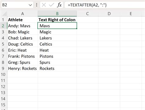 Excel How To Extract Text Right Of Colon