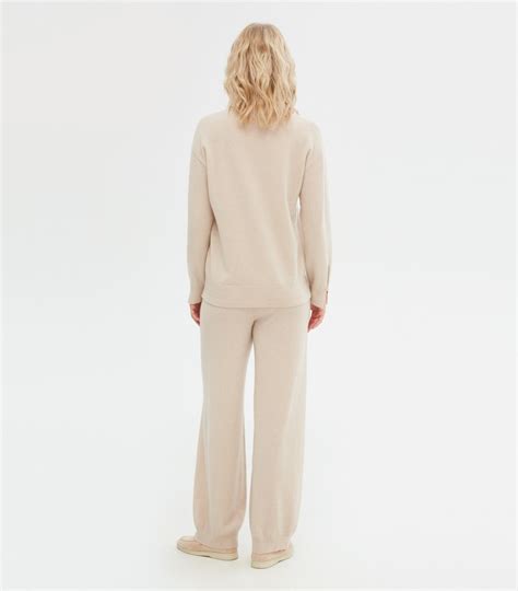 Джемпер кашеміровий з гудзиками на рукавах бежевий ціна купити Gdcashmere ціна купити