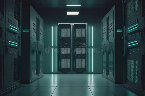 Server Racks In Computer Network Security Server Room Data Center Big Servers Provides Web