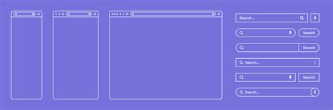 Navigateur Web Vide Fenêtre De Page Internet Avec Barre Doutils Et Barre De Recherche Champ Site