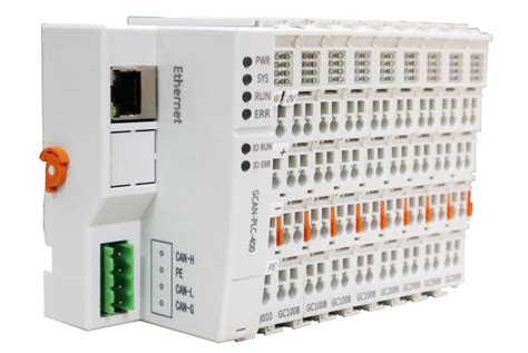 white stackable programmable logic controller io coupler support