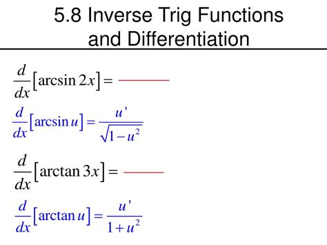 PPT 5 8 Inverse Trig Functions And Differentiation PowerPoint Presentation ID 4004367