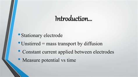 Chronopotentiometry Pptx
