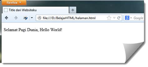 Belajar HTML Mengenal Struktur Dasar HTML Duniailkom