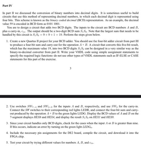 Part IV In Part II We Discussed The Conversion Of Chegg