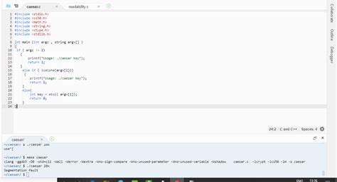 pset2 caesar i am trying to create program for checking command line