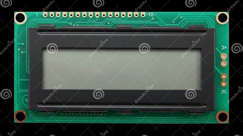 Lcd Oled Screen Display On A Green Electronic Pcb Board Stock Image