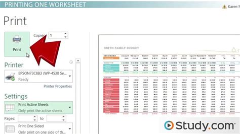 How To Print Individual Worksheets In Excel Lesson
