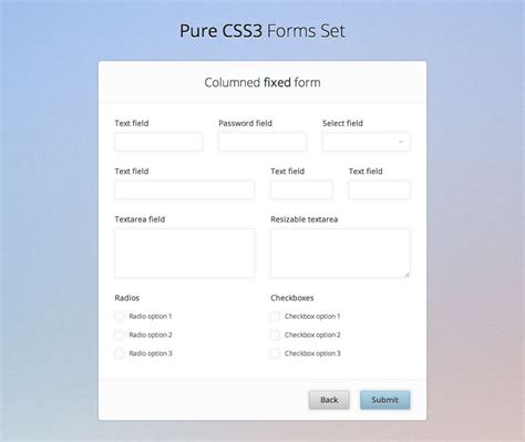 Pure Css3 Forms Set By Voky Codecanyon